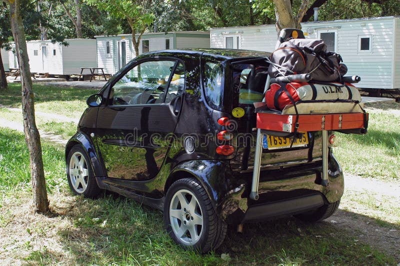 Family Car Loaded with Luggage on Holiday Stock Image - Image of ...