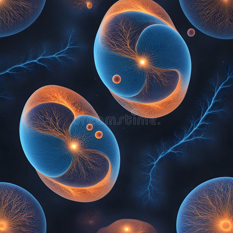 Tiny Cells during Cell Division, Ai-generatet Stock Illustration ...