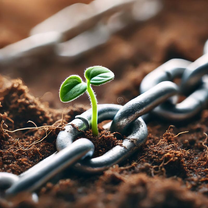 Tiny Chain Link Tiny Tendril a Small Link of Chain with a Very S Stock ...