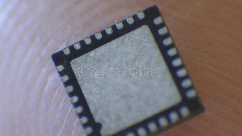 Tiny Chip on Finger Tip View through the Microscope Stock Video - Video ...