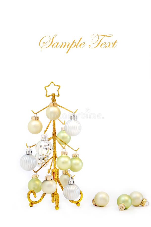Tiny Christmas Tree on White Background Stock Photo - Image of room ...