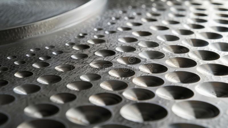 Tiny Circular Indentations Dot the Surface of the Brushed Stainless ...