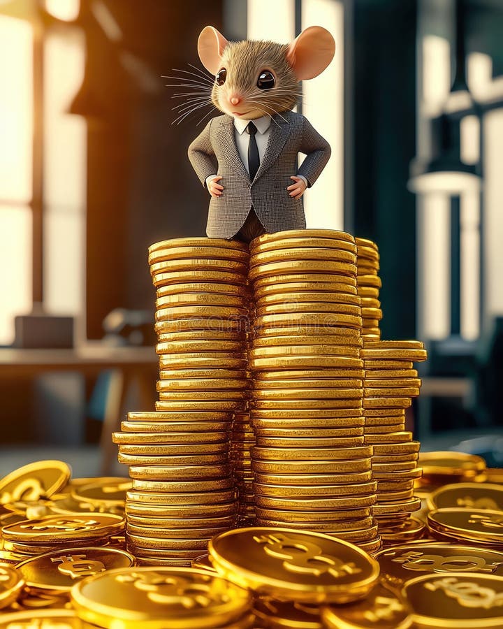 A Tiny but Confident Mouse in a Perfectly Tailored Executive Suit Stock ...