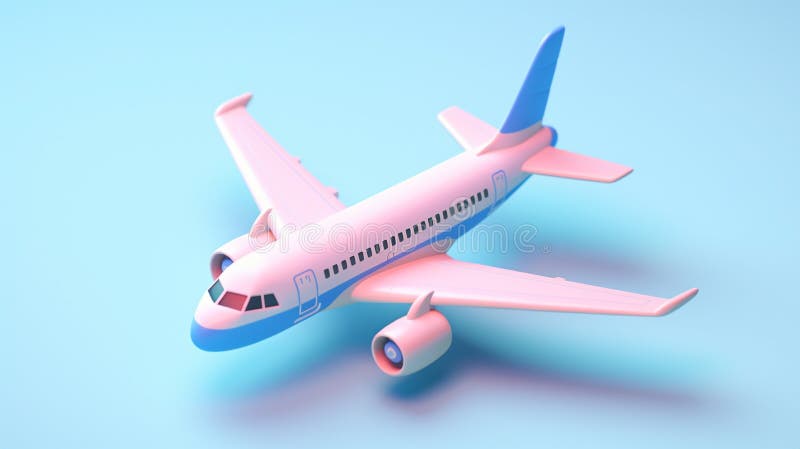 Tiny Cute 3D Plane: a Delightful Miniature Aviation Marvel Stock ...