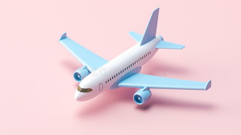 Tiny Cute 3D Plane: a Delightful Miniature Aviation Marvel Stock ...