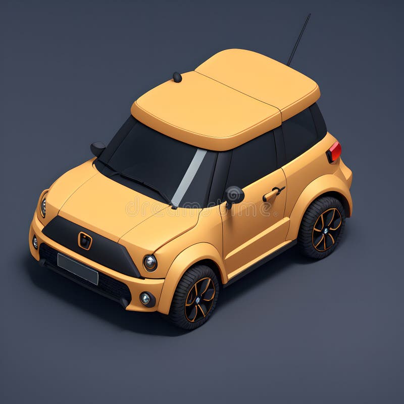 Tiny Cute Family Car, Plastic Toy, 3d Isometric Reference Model, AI ...