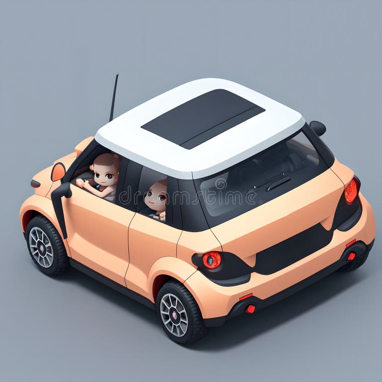 Tiny Cute Family Car, Plastic Toy, 3d Isometric Reference Model, AI ...