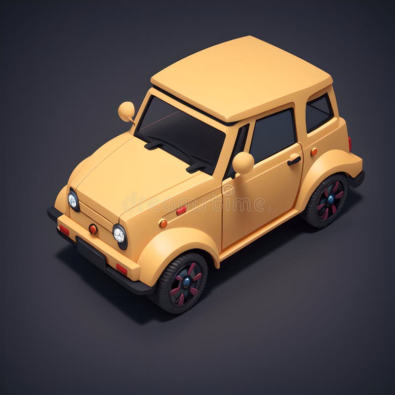 Tiny Cute Family Car, Plastic Toy, 3d Isometric Reference Model, AI ...