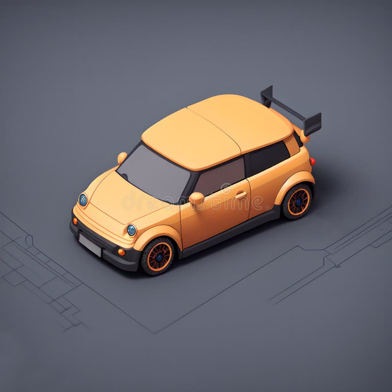 Tiny Cute Family Car, Plastic Toy, 3d Isometric Reference Model, AI ...