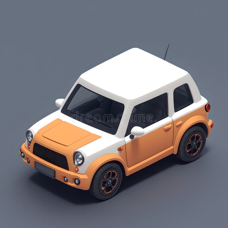 Tiny Cute Family Car, Plastic Toy, 3d Isometric Reference Model, AI ...