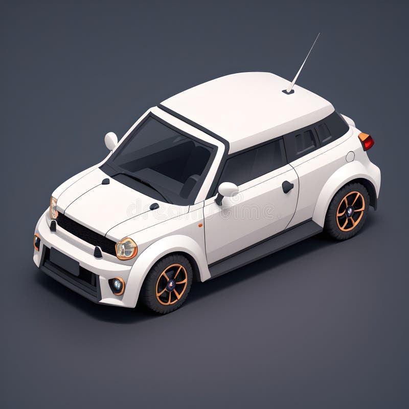 Tiny Cute Family Car, Plastic Toy, 3d Isometric Reference Model, AI ...