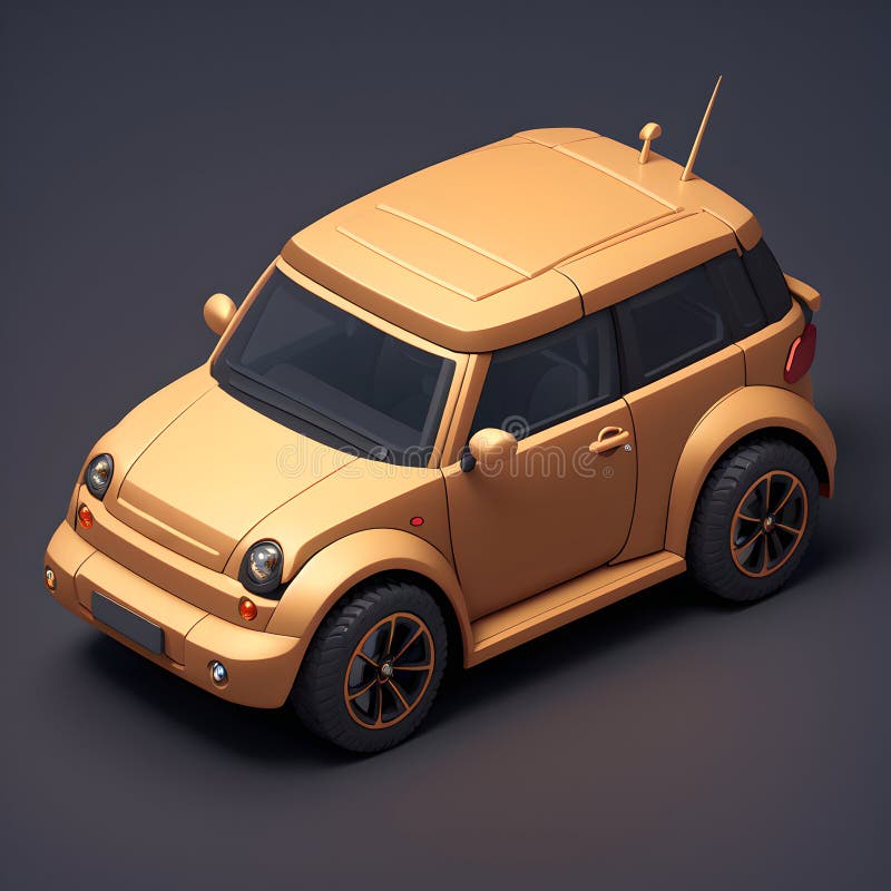 Tiny Cute Family Car, Plastic Toy, 3d Isometric Reference Model, AI ...