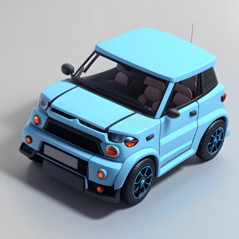 Tiny Cute Family Car, Plastic Toy, 3d Isometric Reference Model, AI ...