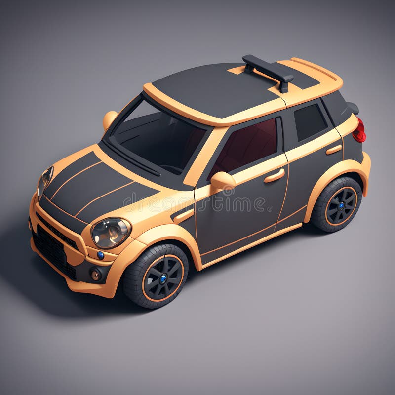 Tiny Cute Family Car, Plastic Toy, 3d Isometric Reference Model, AI ...