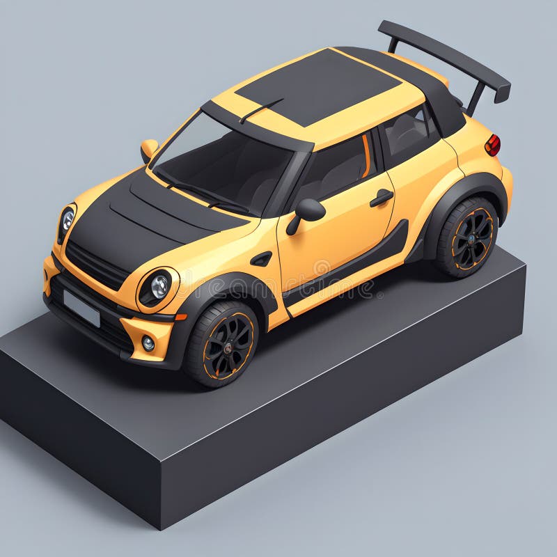 Tiny Cute Family Car, Plastic Toy, 3d Isometric Reference Model, AI ...
