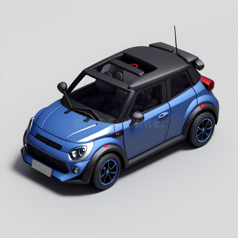 Tiny Cute Family Car, Plastic Toy, 3d Isometric Reference Model, AI ...