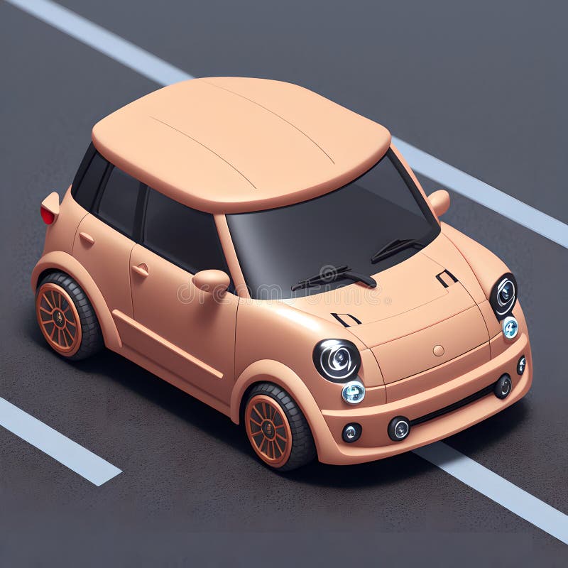 Tiny Cute Family Car, Plastic Toy, 3d Isometric Reference Model, AI ...