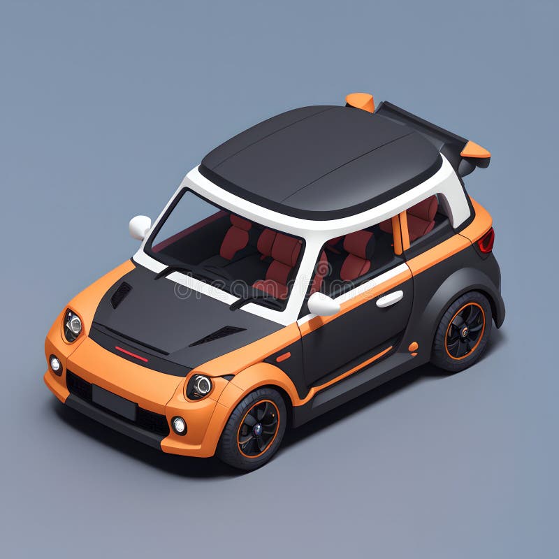Tiny Cute Family Car, Plastic Toy, 3d Isometric Reference Model, AI ...