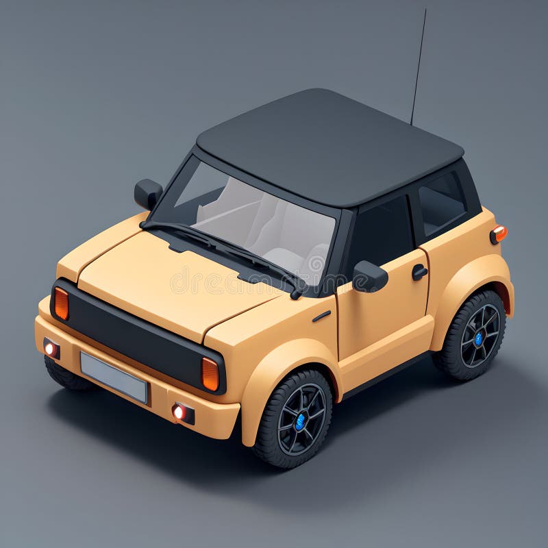 Tiny Cute Family Car, Plastic Toy, 3d Isometric Reference Model, AI ...