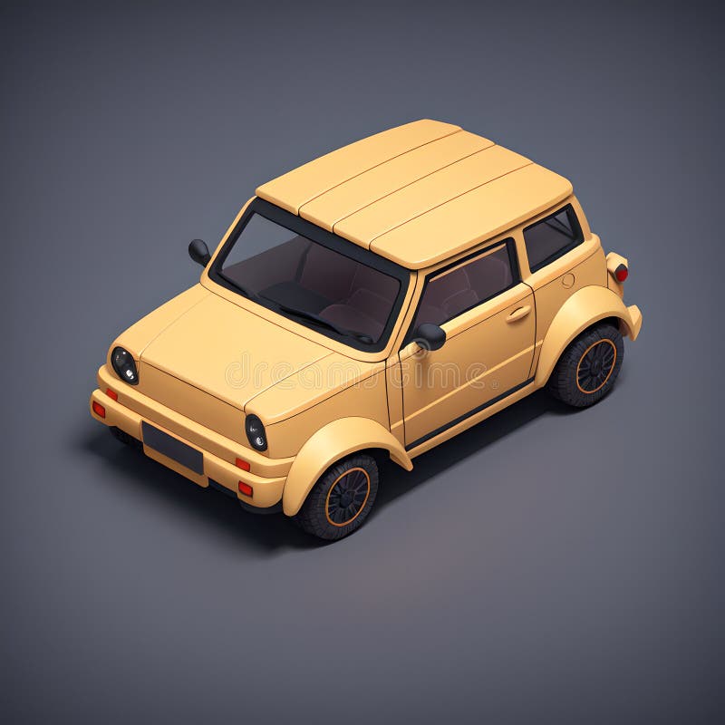 Tiny Cute Family Car, Plastic Toy, 3d Isometric Reference Model, AI ...