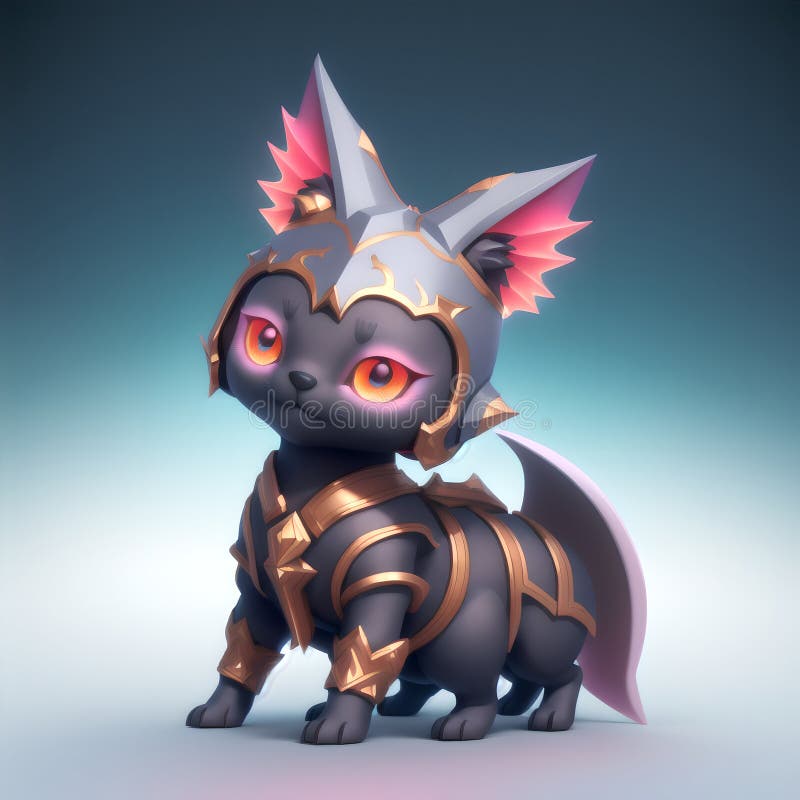 Tiny Cute Figure of Scandinavian Godess Freyja As a Fox, 3D Concept ...