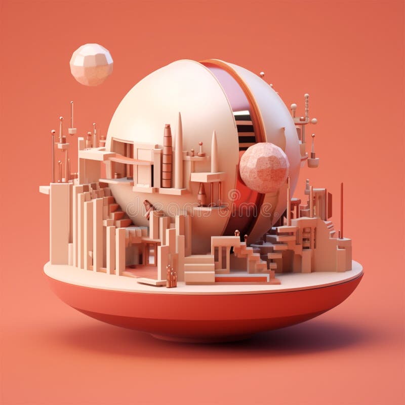 Tiny Cute Isometric Futuristic Skyscraper Stock Illustration ...