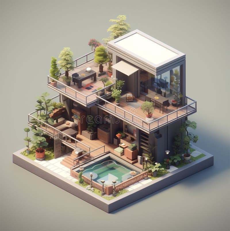 Isometric Tiny House Stock Illustrations – 499 Isometric Tiny House ...