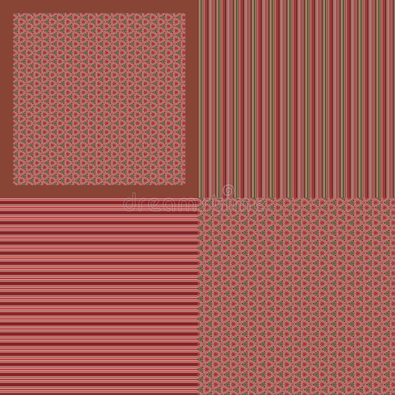 Repeat Edge Seamless Pattern of Stripes and Triangles Stock ...