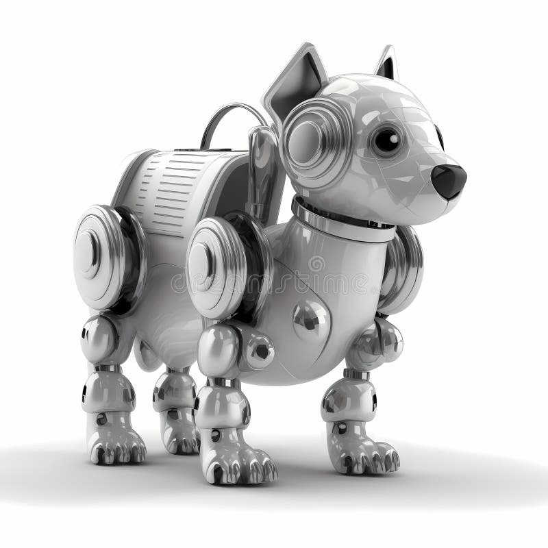 Tiny Dog Security Robot. Generative AI Stock Illustration ...