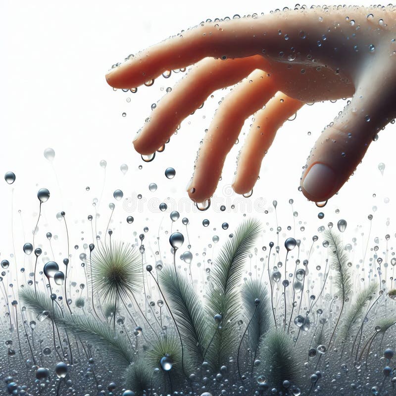 Tiny Droplets these Raindrops are Small, Barely Visible To the Stock ...