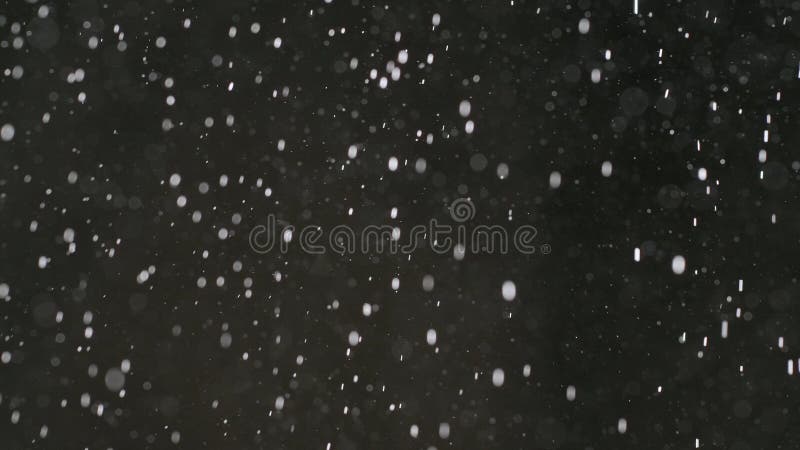 Many Bright Dust Particles of White Powder in Low Light on Empty Dark ...
