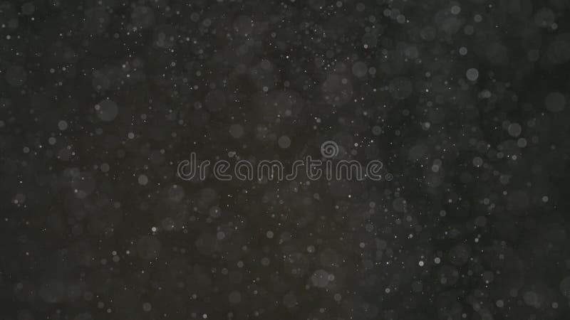 Many Dust Particles Powder with Bokeh Effect in Low Light on Empty Dark ...
