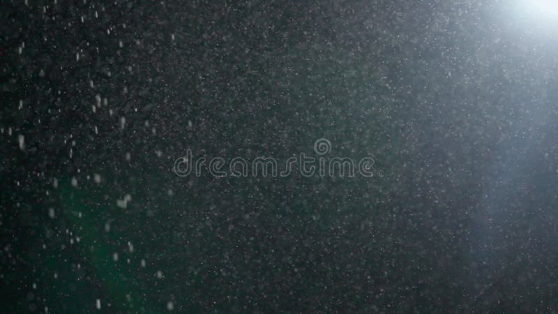Many Dust Particles White Powder Falling from Above, Floating on Empty ...