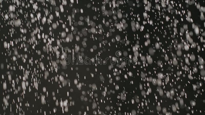 Many Dust Particles White Powder Falling Streaming from Top in Light on ...