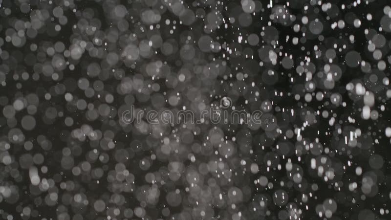 Many Dust Particles Shining White Powder Floating Streaming Down in ...