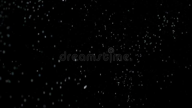 Many Silver Glitter Particles Powder Falling from Above, Floating on ...