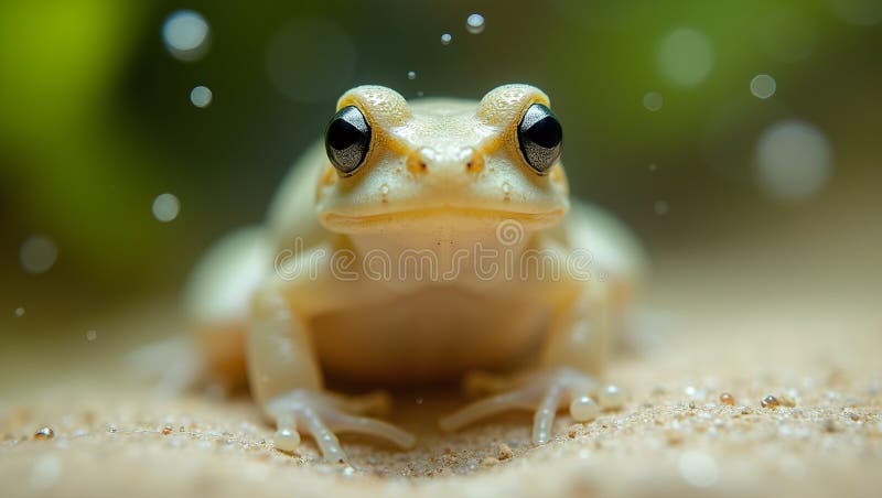 Tiny Dwarf Clawed Frog Underwater with Translucent Skin Delicate ...
