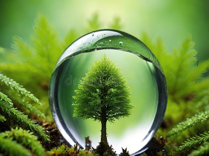 Tiny Ecosystem.a Breathtaking Close-up of a Miniature Ecosystem Stock ...