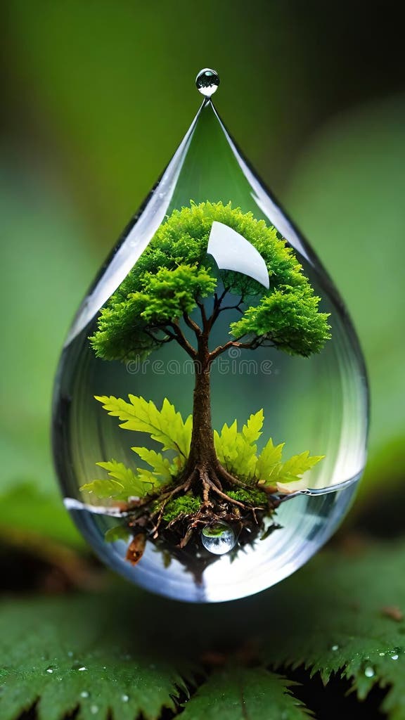 Tiny Ecosystem.a Breathtaking Close-up of a Miniature Ecosystem Stock ...