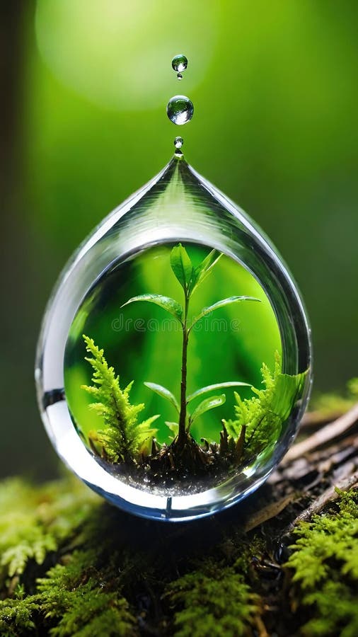 Tiny Ecosystem.a Breathtaking Close-up of a Miniature Ecosystem Stock ...