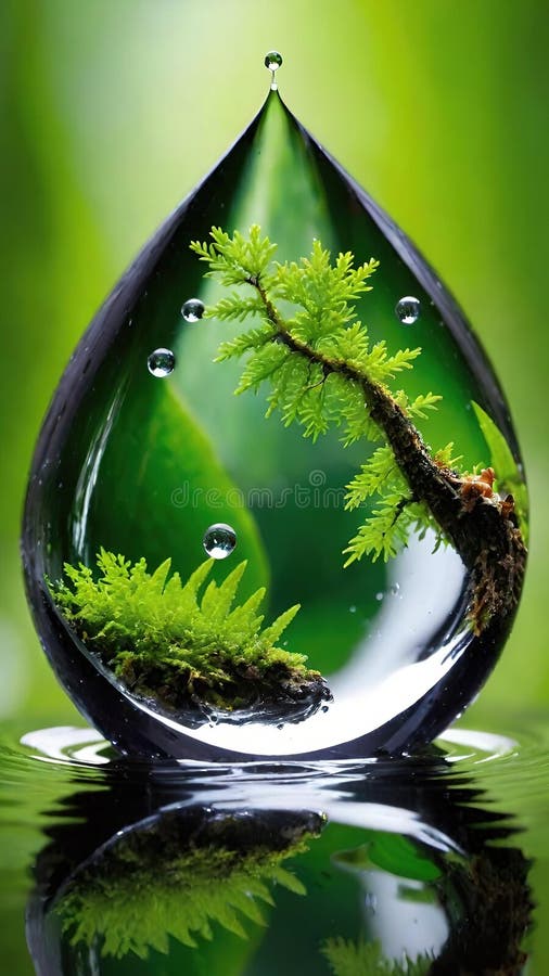 Tiny Ecosystem.a Breathtaking Close-up of a Miniature Ecosystem Stock ...