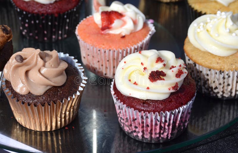 Mini Cupcakes stock image. Image of treat, bite, sweet - 160146039