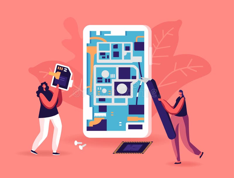 Smartphone Put Digital Memory Card Stock Illustrations – 3 Smartphone ...