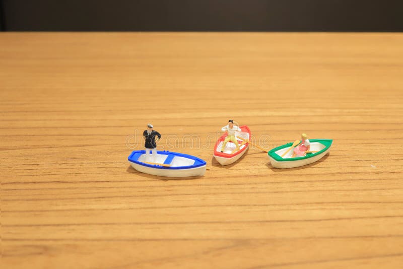 Tiny of Figure of Man Model on Table Stock Photo - Image of ship ...