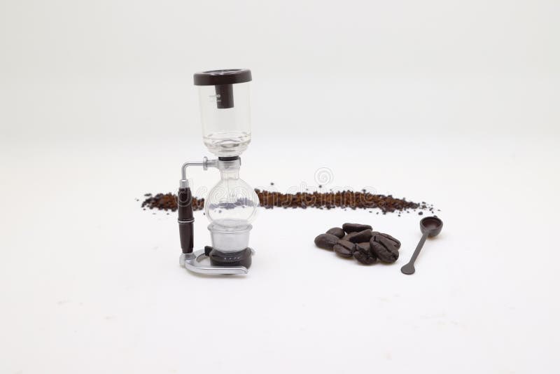 A Tiny Figure of Professional Coffee Maker Stock Image - Image of ...
