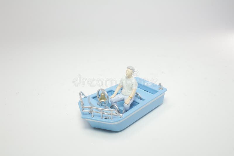 A Tiny Figure with a Small Boat Stock Image - Image of dream ...