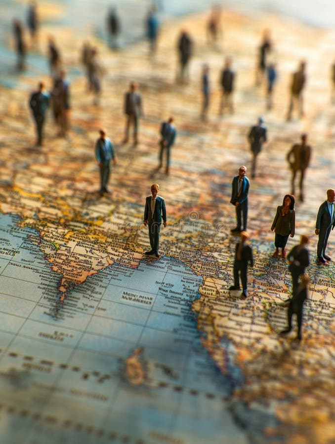 Tiny Figures Large Map Engage Strategy Power Planning Nation Stock ...