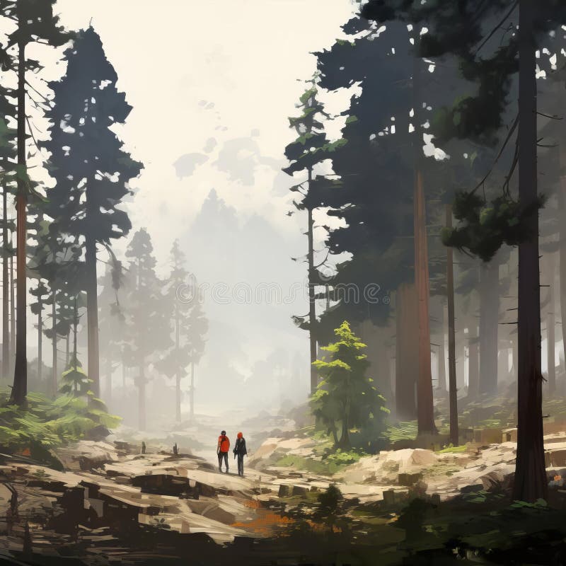 Tiny Figures, Monumental Landscapes: Exploring Scale in Nature Stock ...