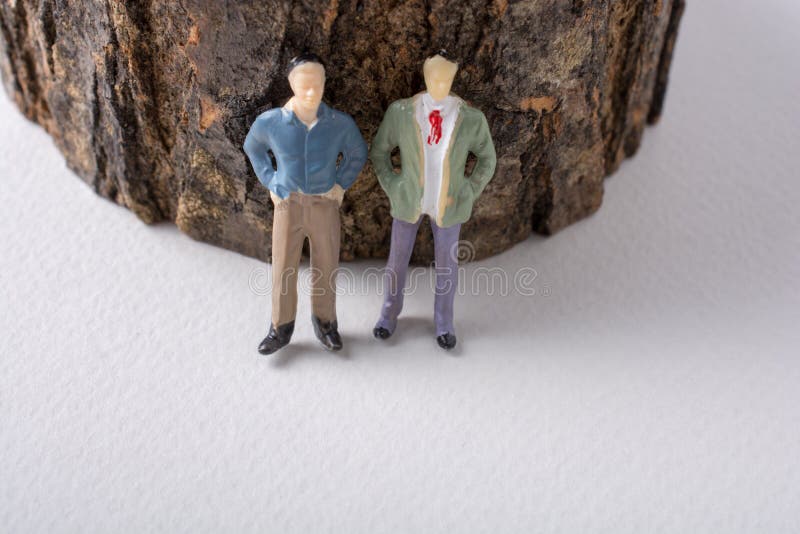 Tiny Figurine of Man Model in View Stock Image - Image of figure ...