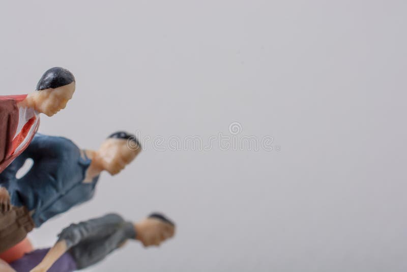 Tiny Figurine of Men Model in View Stock Image - Image of people ...